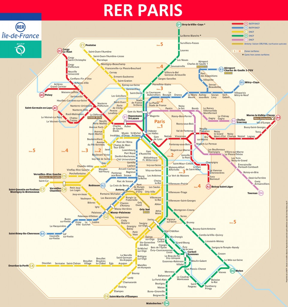Paris RER Map 2018 - Lines, Schedules, Stations, Tickets, Tourist Info